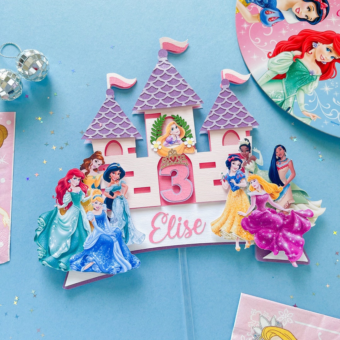 Princess Cake Topper, Princess Party Decoration, Personalized Cake ...
