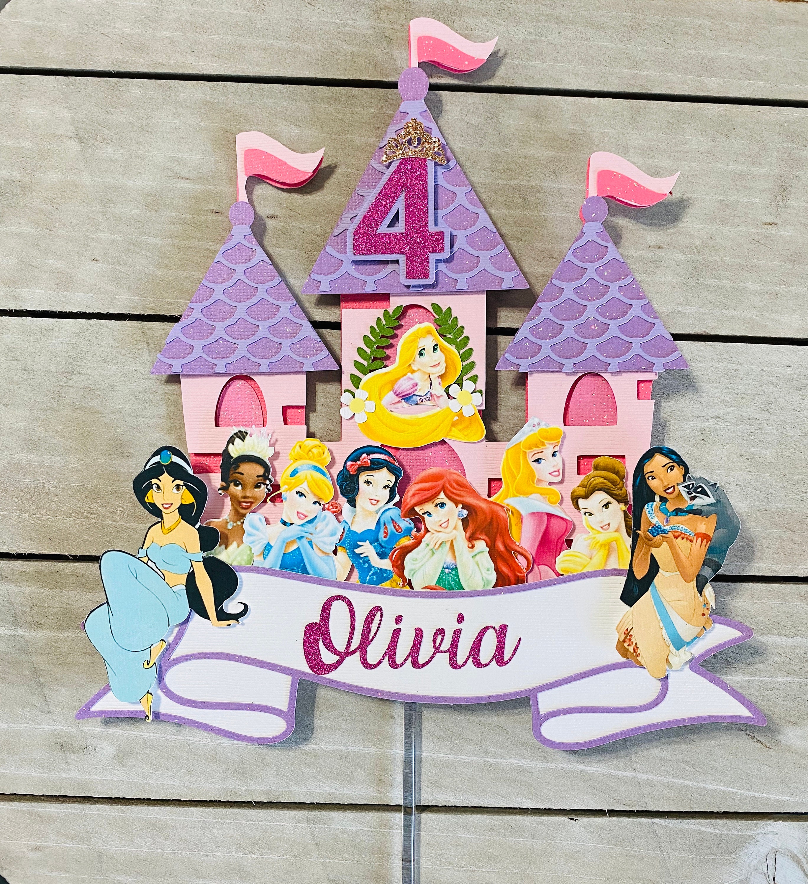 Disney Princess Cake Topper Personalized Cake TopperDisney | Etsy