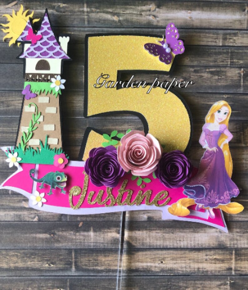 Tangled Cake Topper Rapunzel Cake Topperrapunzel - Etsy