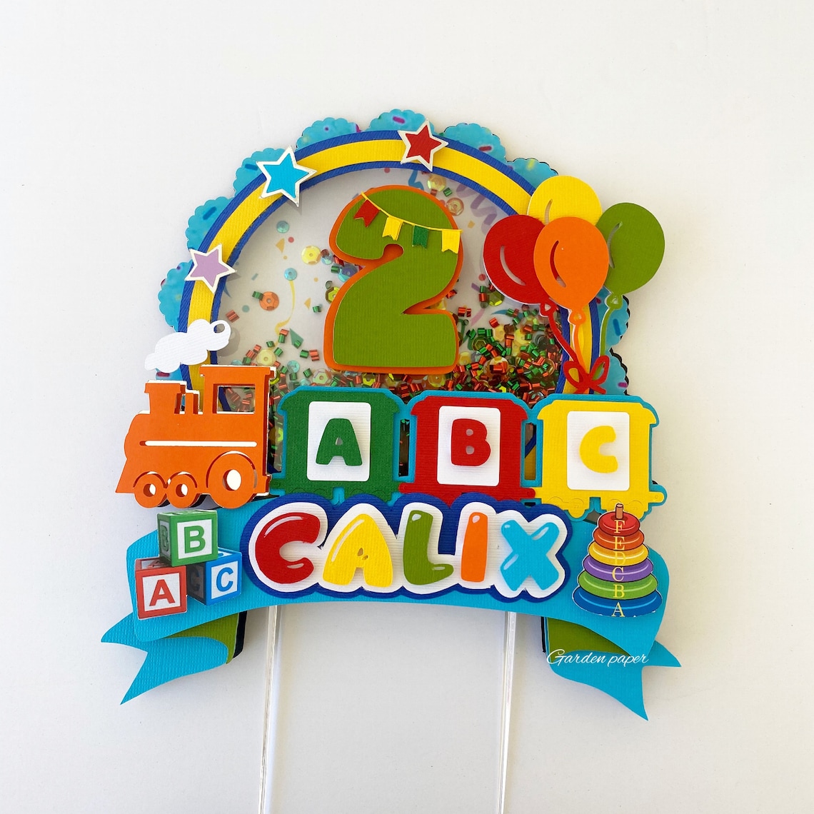 Alphabet Cake Topper, Alphabet Shaker Cake Topper, Alphabet Party ...