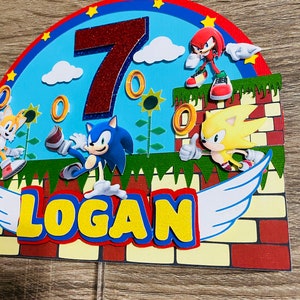 Sonic the Hedgehog Cake Topper,sonic Birthday Cake Topper,sonic Party ...