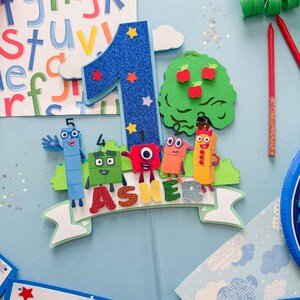 Number Blocks Cake Topper: Personalized Birthday Party Decor - Etsy