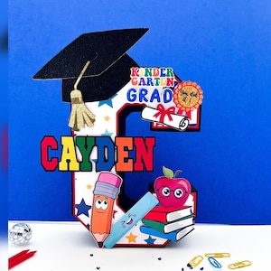 Kindergarten Graduation Letter 3d,kinder Party Decoration,preschool ...
