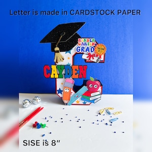 Kindergarten Graduation Letter 3d,kinder Party Decoration,preschool ...