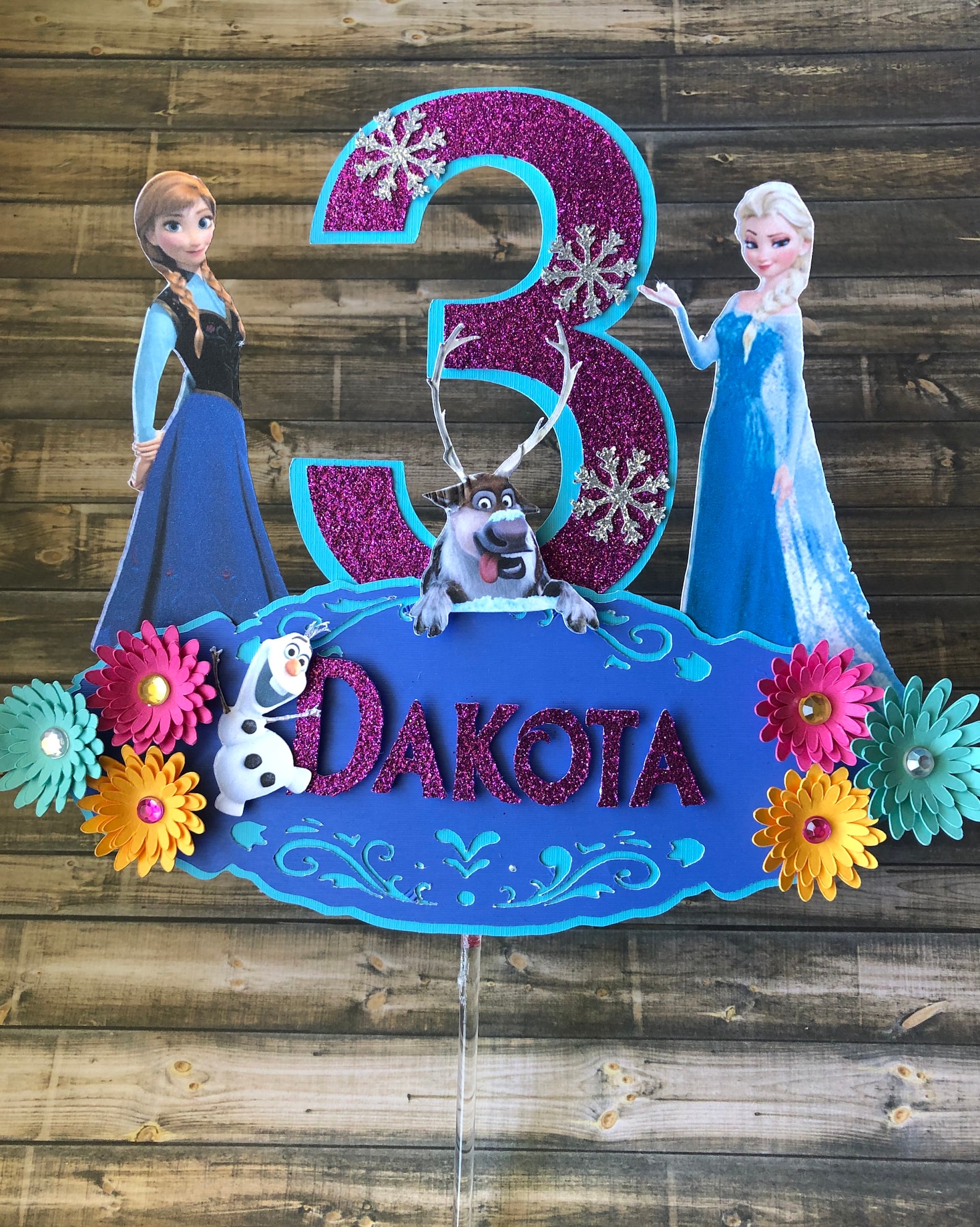 Frozen Cake Topper Anna and Elsa Party Decorprincess Elsa | Etsy