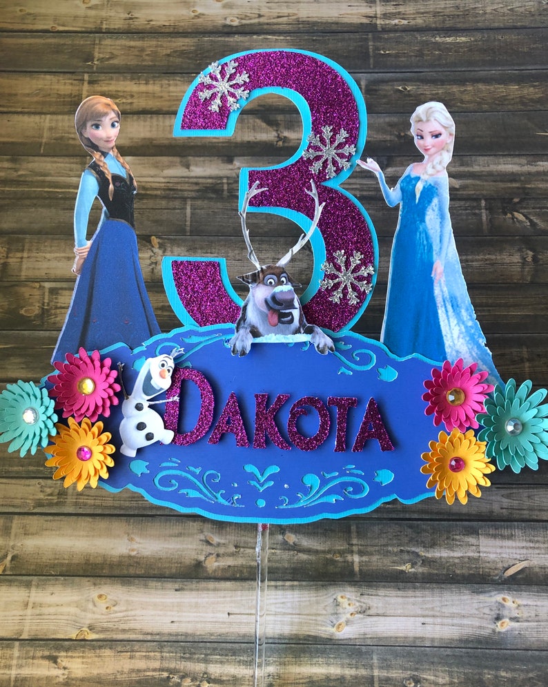 Frozen Cake Topper Anna and Elsa Party Decorprincess Elsa | Etsy
