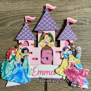 Disney Princess Cake Topper, Personalized Cake Topper,disney Princesses ...