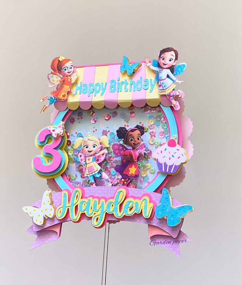 Butterbean's Cafe Cake Topper: Personalized Birthday Party Decoration ...