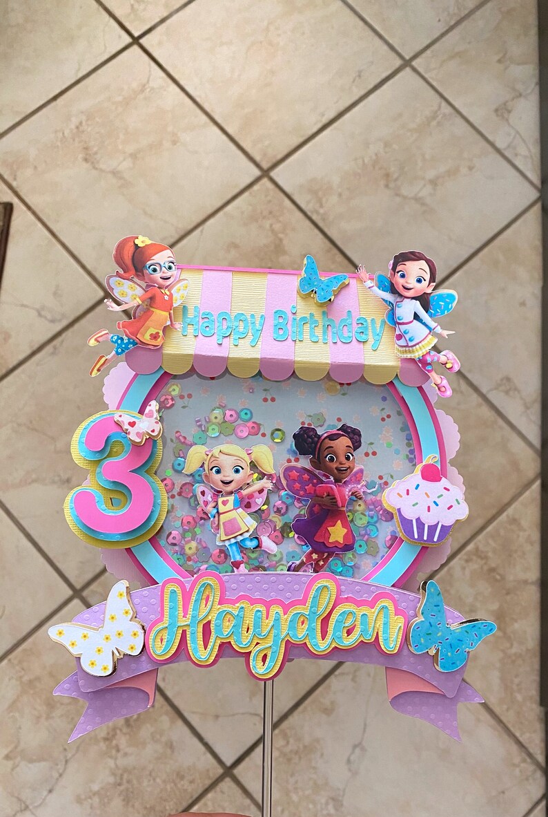 Butterbean's Cafe Cake Topper: Personalized Birthday Party Decoration ...