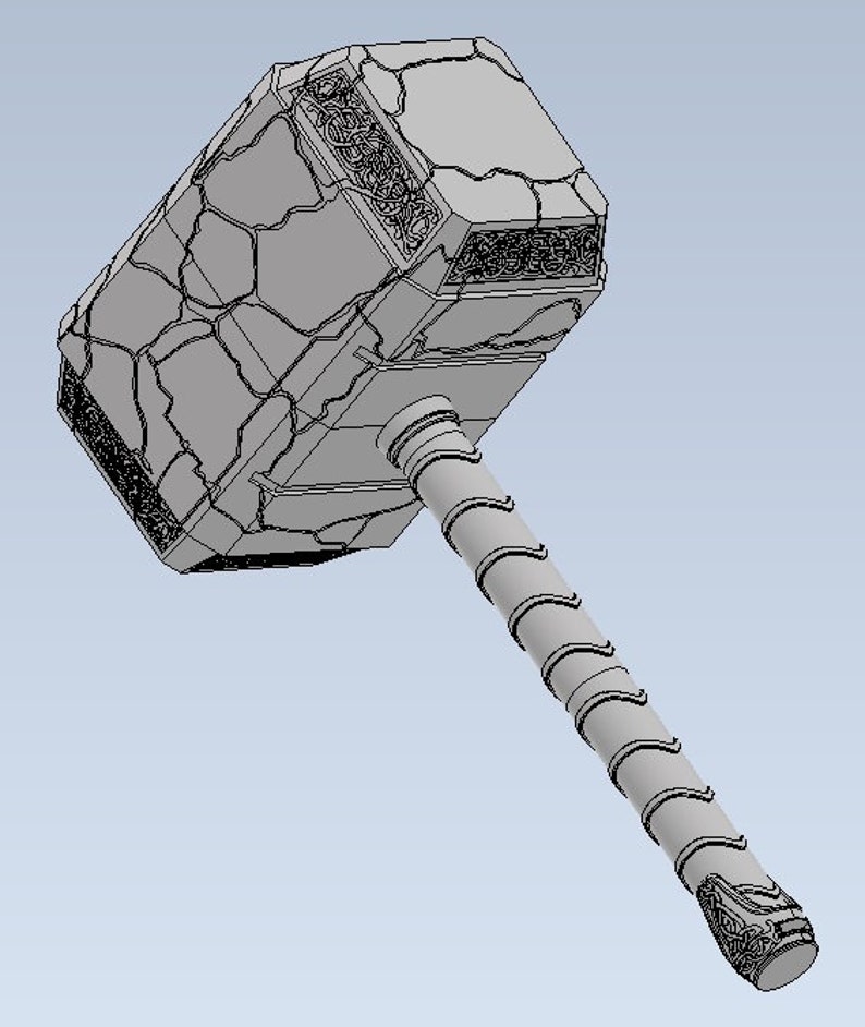 Reforged Thor Hammer 3d Digital Files - Etsy