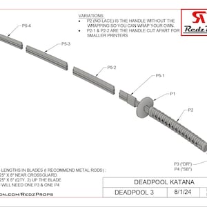 Deadpool 3 Katanas & Sheath- 3d Digital Files - Etsy