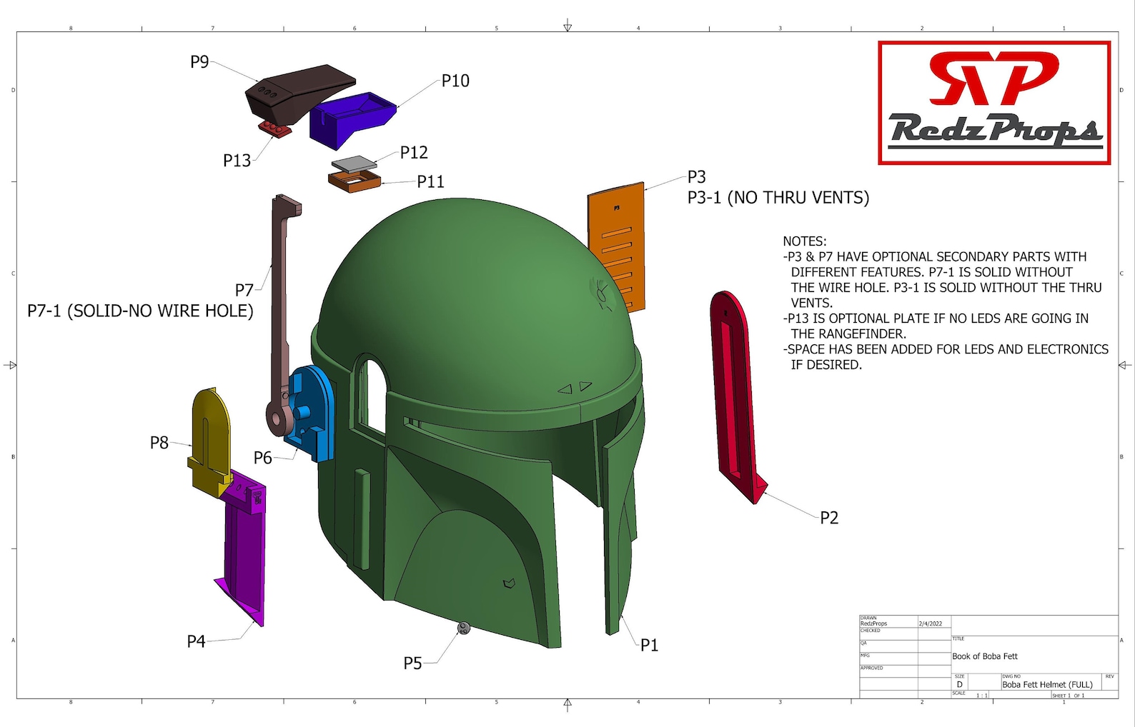 Boba Fett BOBF Helmet 3D Digital Files - Etsy