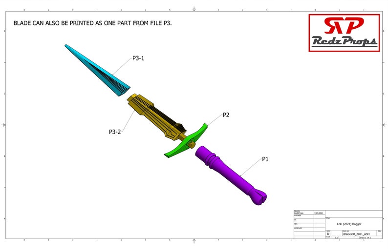 Loki Dagger 2021 3D Digital Files - Etsy