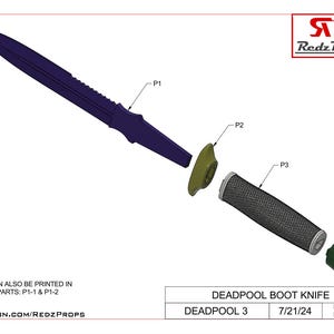 Deadpool 3 Leg Knife- 3d Digital Files - Etsy