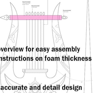 Genshin Impact Cosplay Prop - Venti's Lyre Digital DIY Template Pattern ...