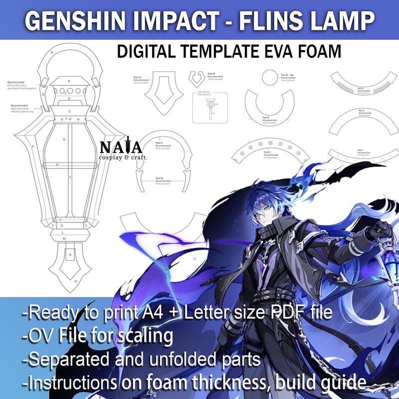 Genshin Paper Template - Etsy