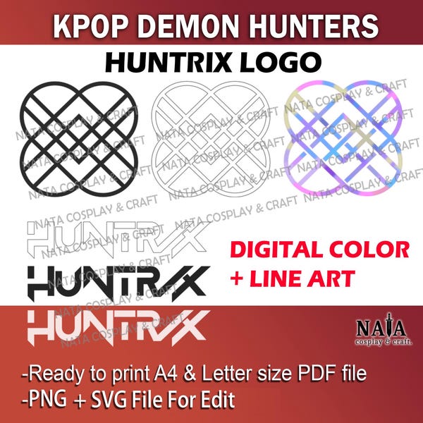 Huntrix Logo - Etsy UK