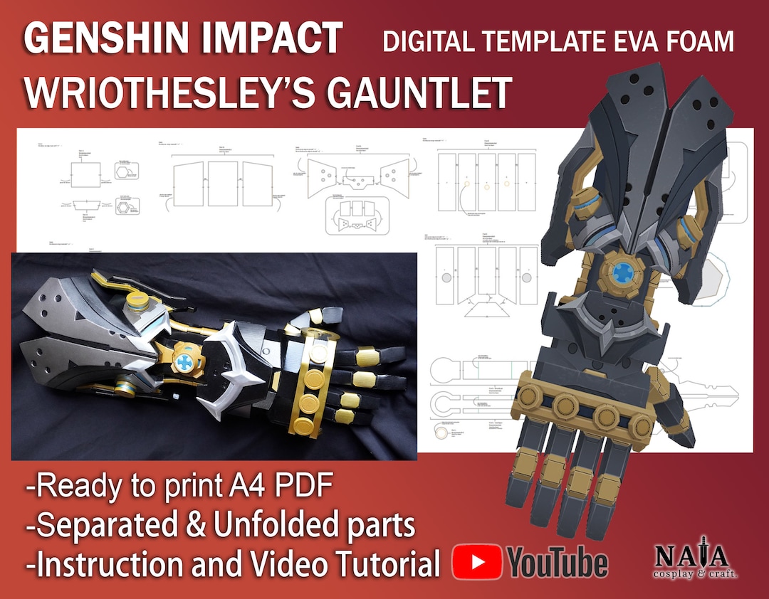 Genshin Impact Cosplay Prop - Wriothesley's Gauntlet Digital DIY ...