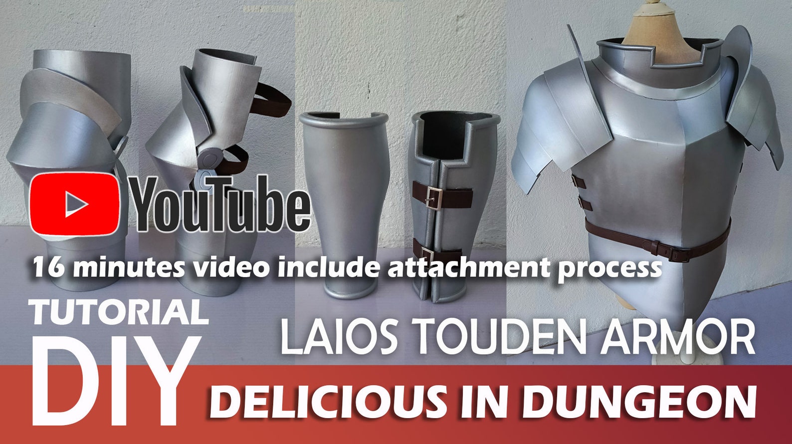 Laios Touden Armor Delicious in Dungeon Cosplay Template Pattern PDF ...