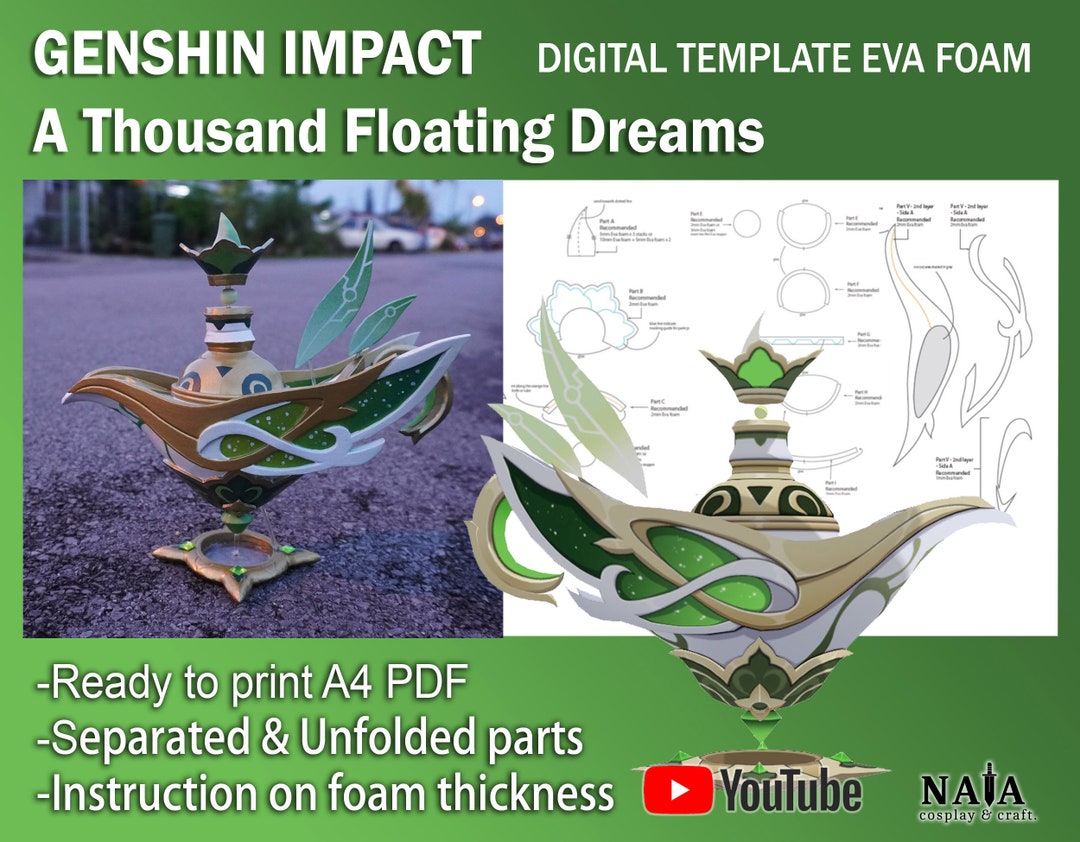 Genshin Impact Cosplay Prop A Thousand Floating Dreams Digital DIY ...