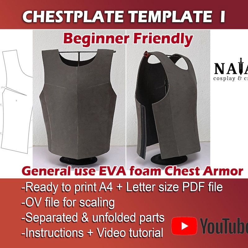Chest Armor Template Eva Foam - Etsy
