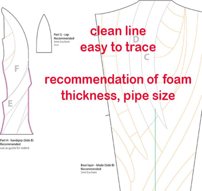 Hollow Knight Nail Weapon Template Pattern PDF - EVA Foam Cosplay Prop ...