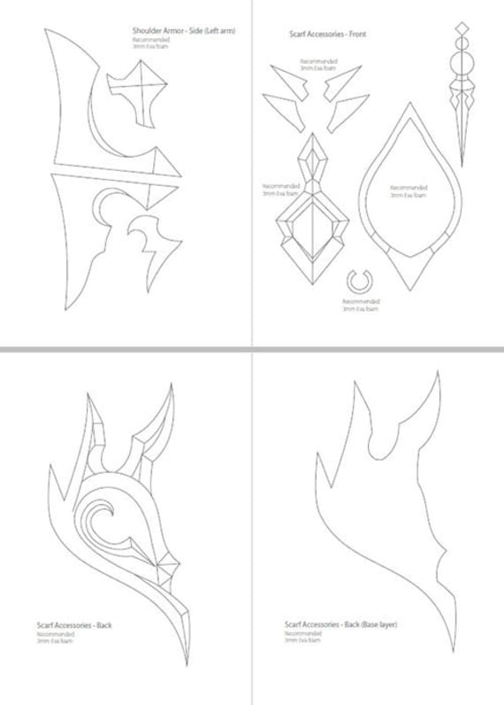 mask acccessory Genshin Impact Childe Tartaglia Cosplay Pattern Home ...