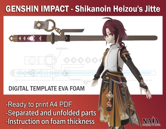 Genshin Impact Cosplay Prop Shikanoin Heizou's Jitte Jutte - Etsy ...