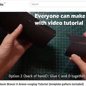 Basic Bracer Wristband Armor II - Cosplay Pattern Template PDF File for EVA Foam General Common ...