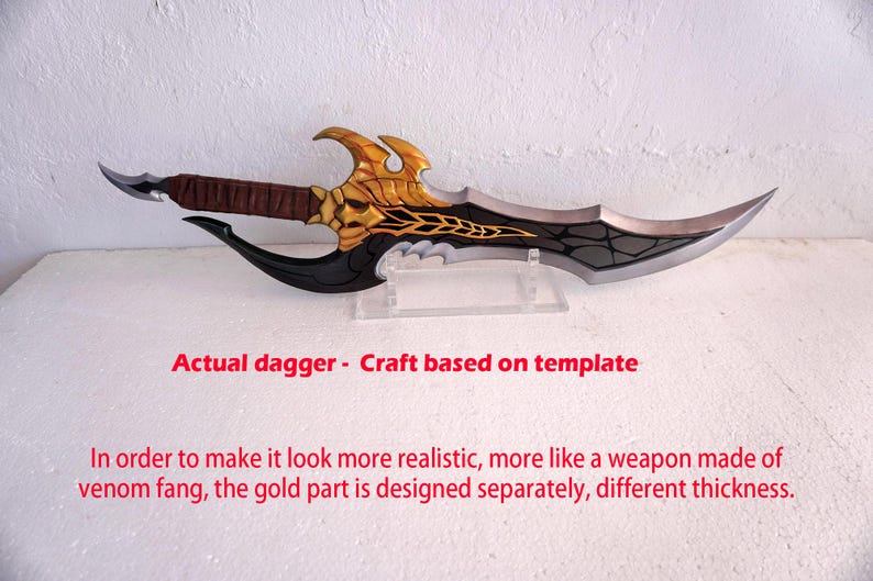 Solo Leveling Arise Kasaka Venom Fang Dagger Cosplay Prop - Digital PDF ...