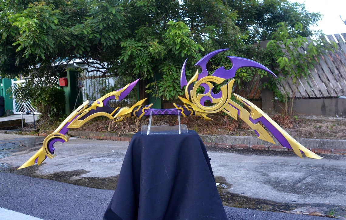 Genshin Impact Cosplay Prop Thundering Pulse Bow DIY - Etsy