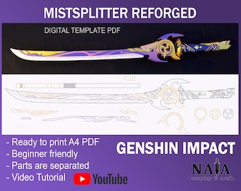 Genshin Impact Cosplay Prop Kagotsurube Isshin Kazuha's Sword Digital ...