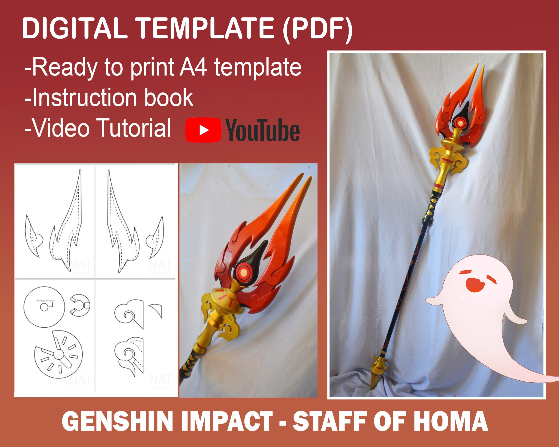 Collectibles Art 78 Genshin Staff Of Homa PVC Cosplay Prop 3751 