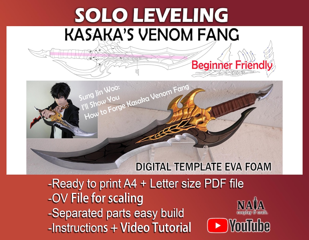 Solo Leveling Arise Kasaka Venom Fang Dagger Cosplay Prop - Digital PDF ...
