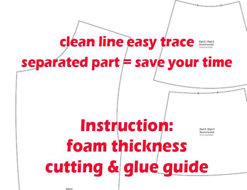 Simple Knight Breastplate Chest Plate Pattern Template - EVA Foam ...