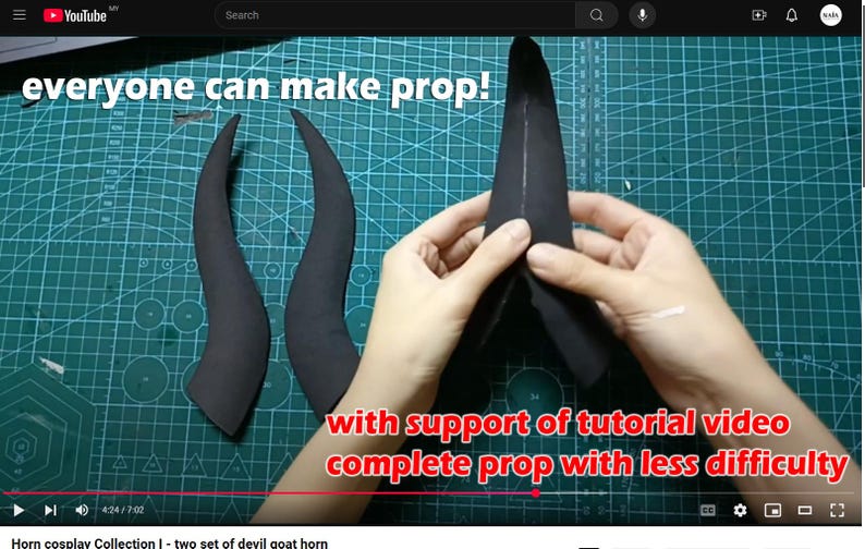 EVA Foam Horn Template Pattern PDF Collection I - Cosplay Devil Horn ...