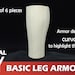 Basic Leg Armor Greaves Pattern Template (6 Pieces) - PDF EVA Foam ...