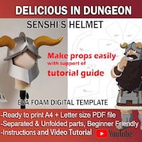 Laios Touden Digital Cosplay Armor Pattern Delicious in Dungeon - Etsy UK