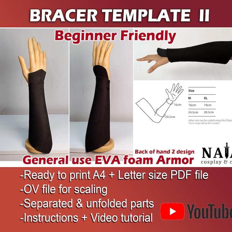 Bracer Arm Eva Pattern - Etsy UK