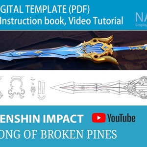 Genshin Impact Cosplay Prop - Song of Broken Pines, Digital DIY ...