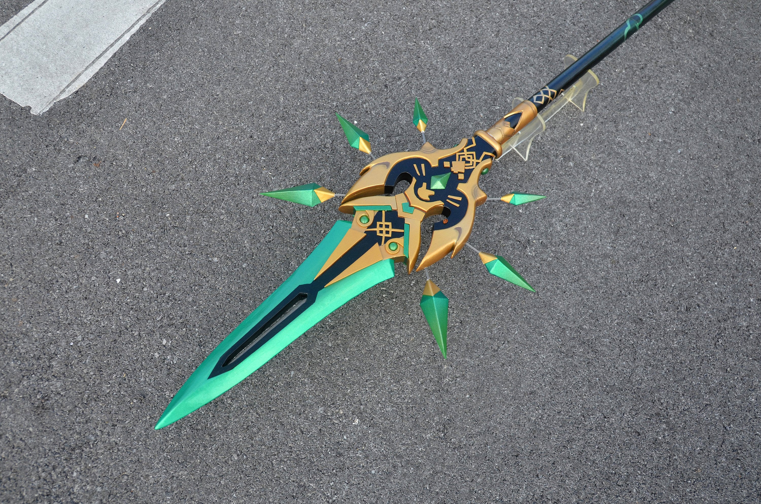 Genshin Impact Primordial Jade Winged Spear Template Pattern - Xiao ...