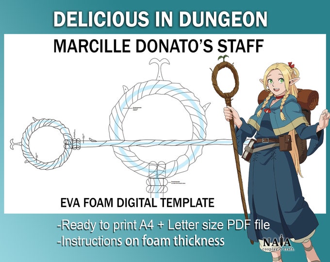 Dungeon Meshi Delicious on Dungeon Marcille Ambrosia Staff - 4'-4 ...
