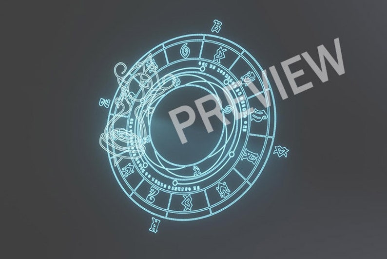 Genshin Impact Cosplay - Mona's Magic Circle, PNG SVG Files for ...