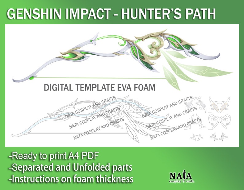 Genshin Impact Cosplay Prop Hunter's Path Bow Weapon DIY - Etsy Australia
