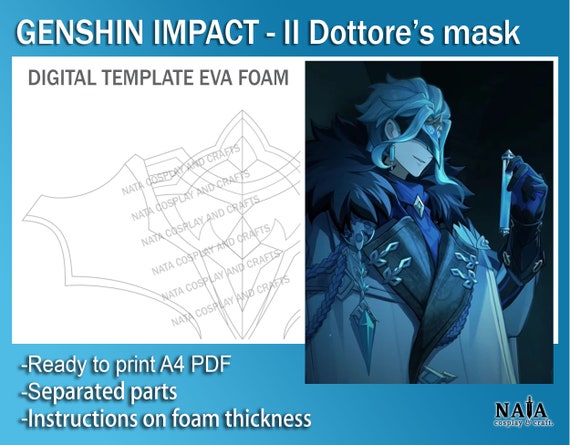 Genshin Impact Cosplay Prop Doctor II Dottore's Mask 2nd - Etsy