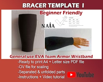 Basic Leg Armor Greaves Pattern Template (6 Pieces) - PDF EVA Foam ...