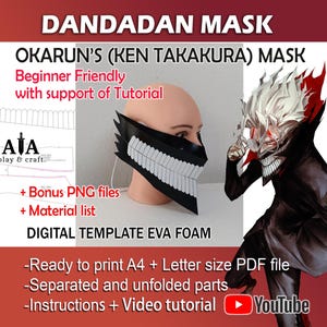 Dandadan Okarun Ken Takakura Mask - Etsy