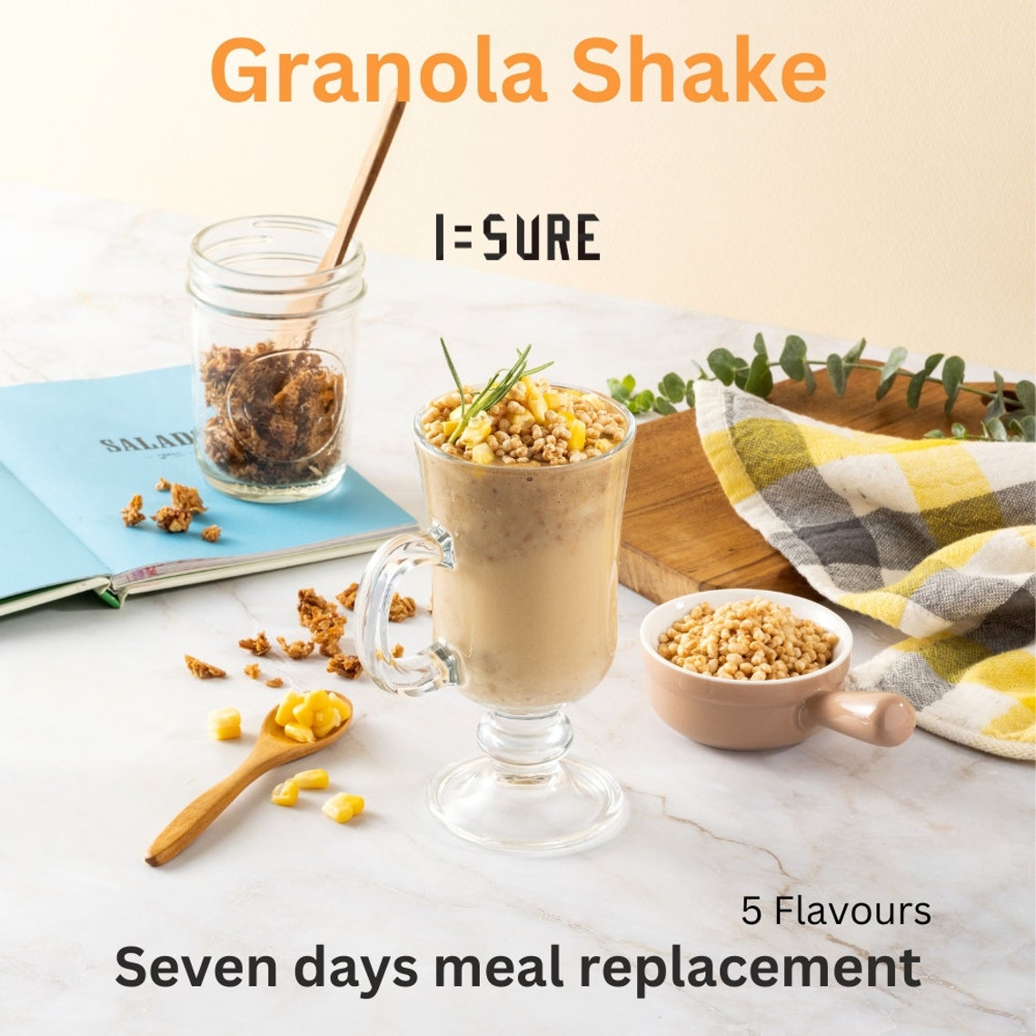 ISURE Granola & WPC Shake Grain 280g 40g X 7 - Etsy