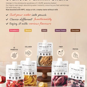 ISURE Granola & WPC Shake Grain 280g 40g X 7 - Etsy