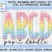Doodle Alphabet Green Polkadot Doodle Letters Alphabet Font Clipart Png ...